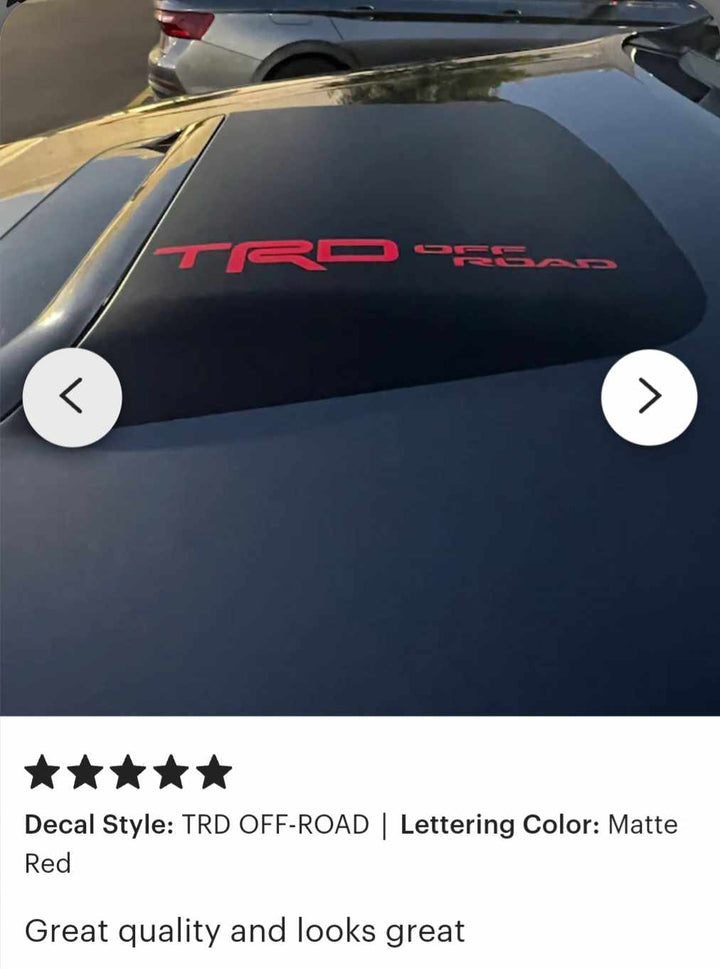 YoDaVinyl 4Runner Hood Scoop Decals and other Toyota Vinyl Decals ...