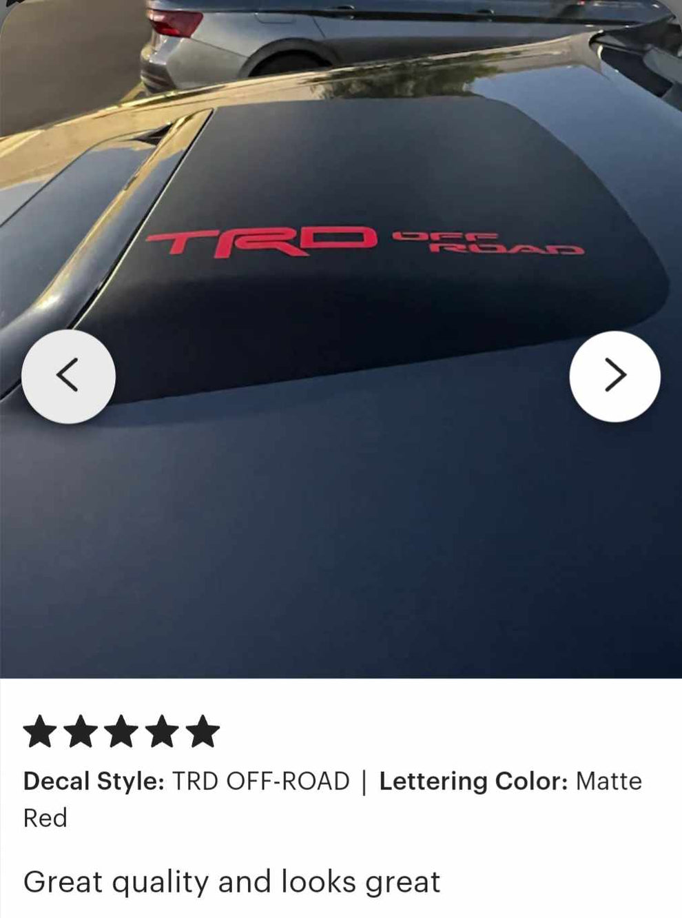 Yodavinyl Toyota 4Runner 5th Gen Hood Scoop Decal with TRD Off-Road ...