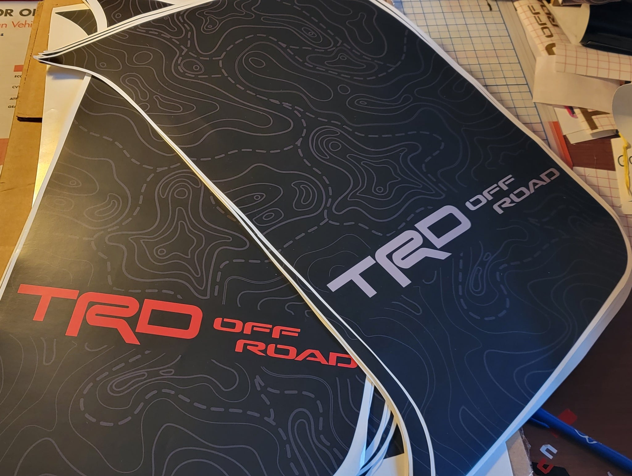 YodaVinyl 2010-2023 Toyota 4Runner Topographical Anti-Glare Hood Scoop ...